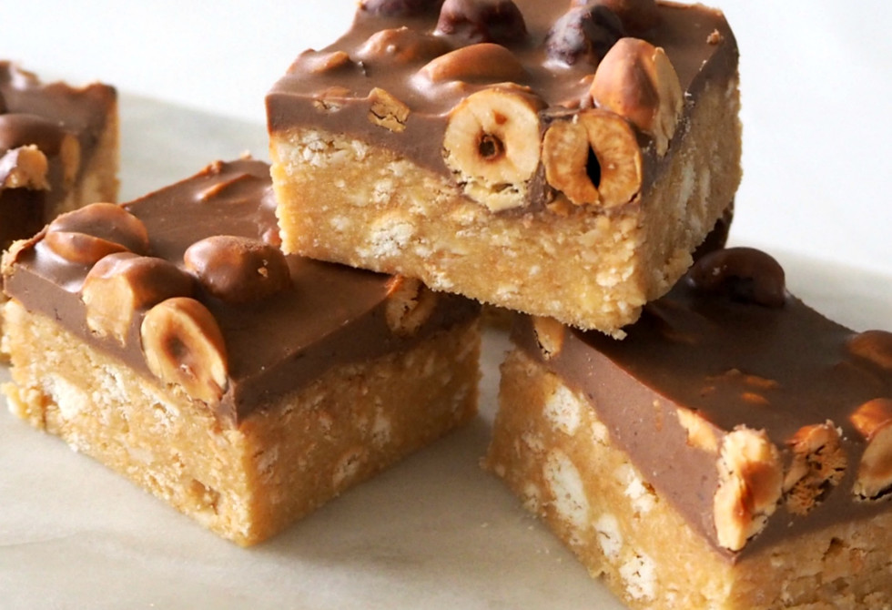 Melt-and-mix hazelnut slice Recipe | New Idea
