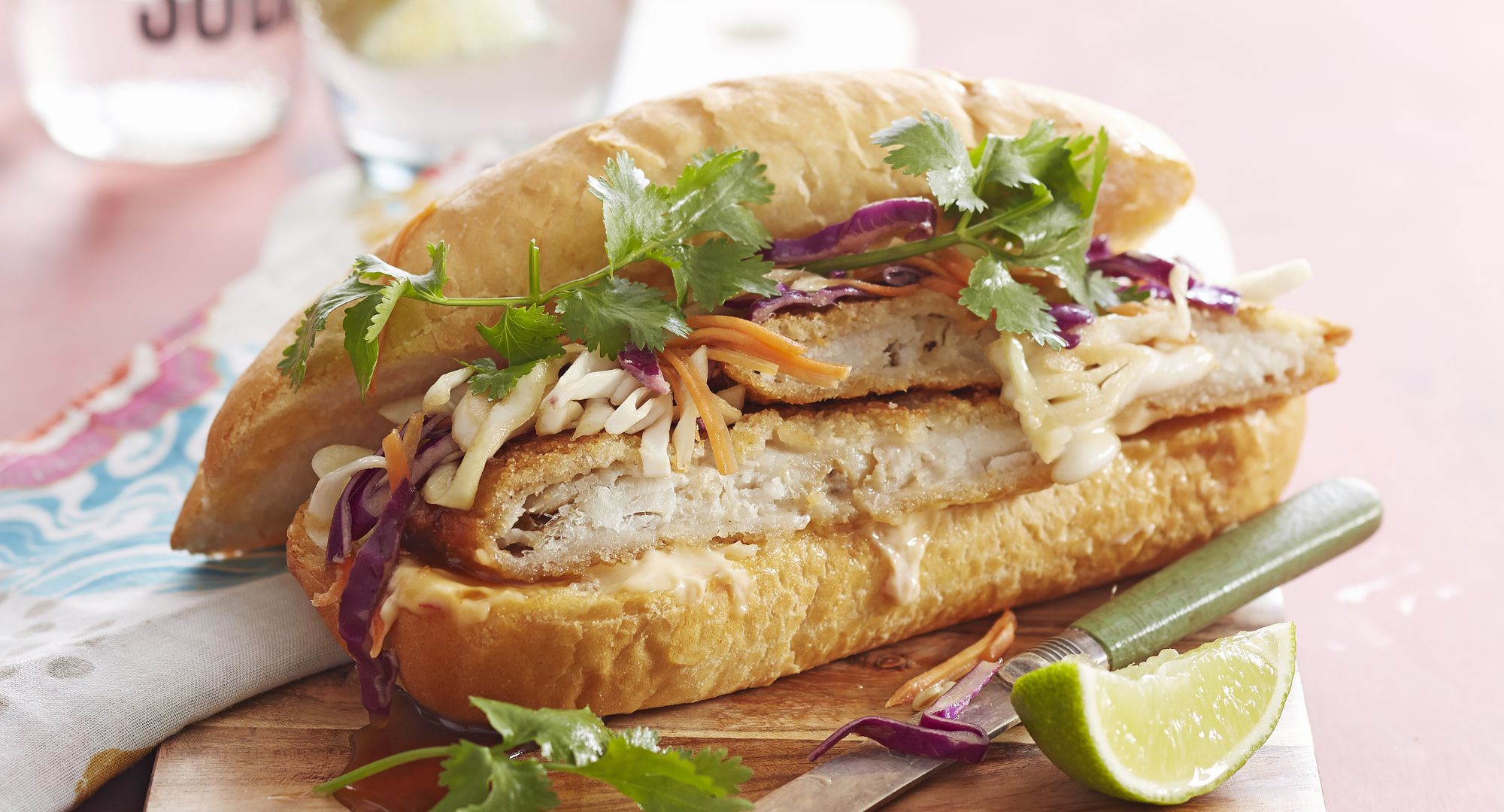 Crunchy Fish Slaw Sub Recipe | New Idea