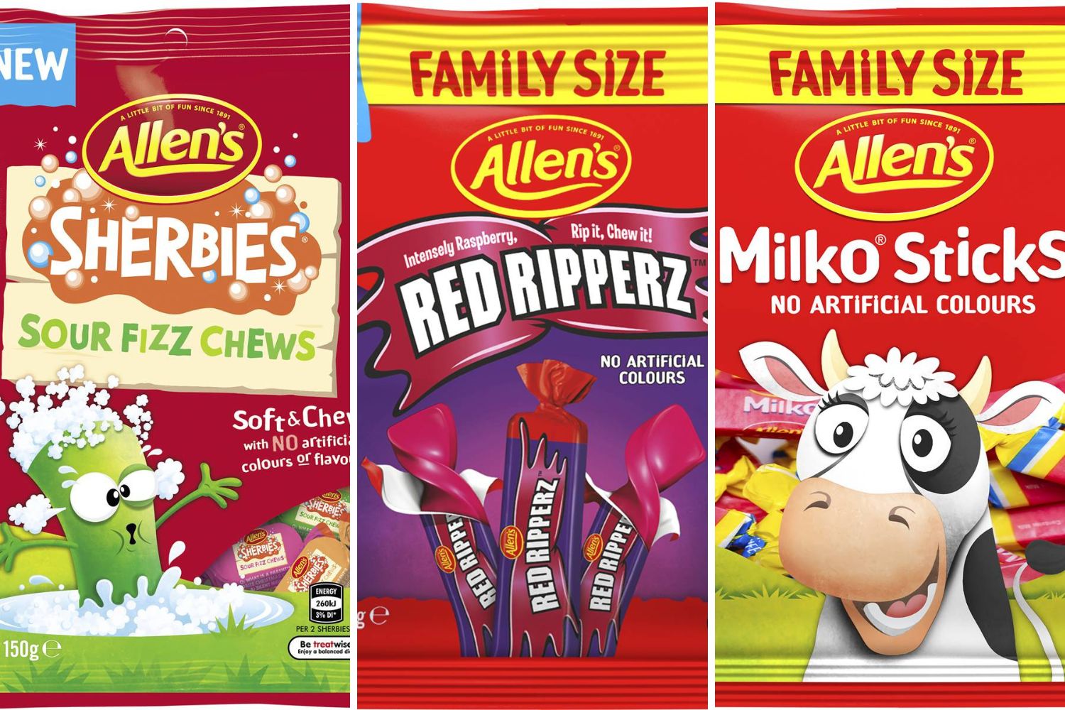Allen's Lollies confirms fate of Red Ripperz, Sherbies and Milkos | New ...