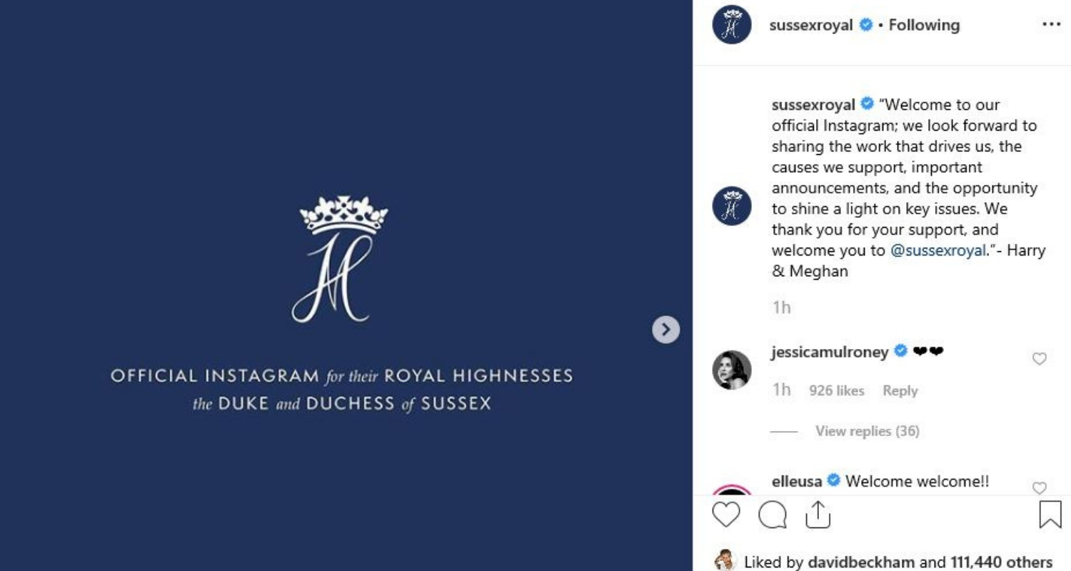 Princess Eugenie officially welcomes Meghan and Harry to Instagram ...