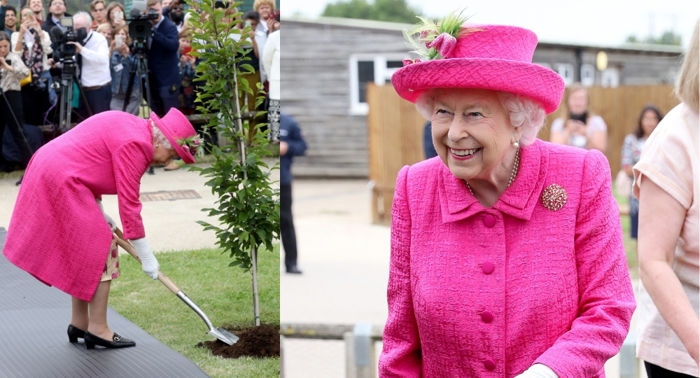 WATCH: Moment Queen, 93, REFUSES help to plant tree - 'I'm perfectly ...