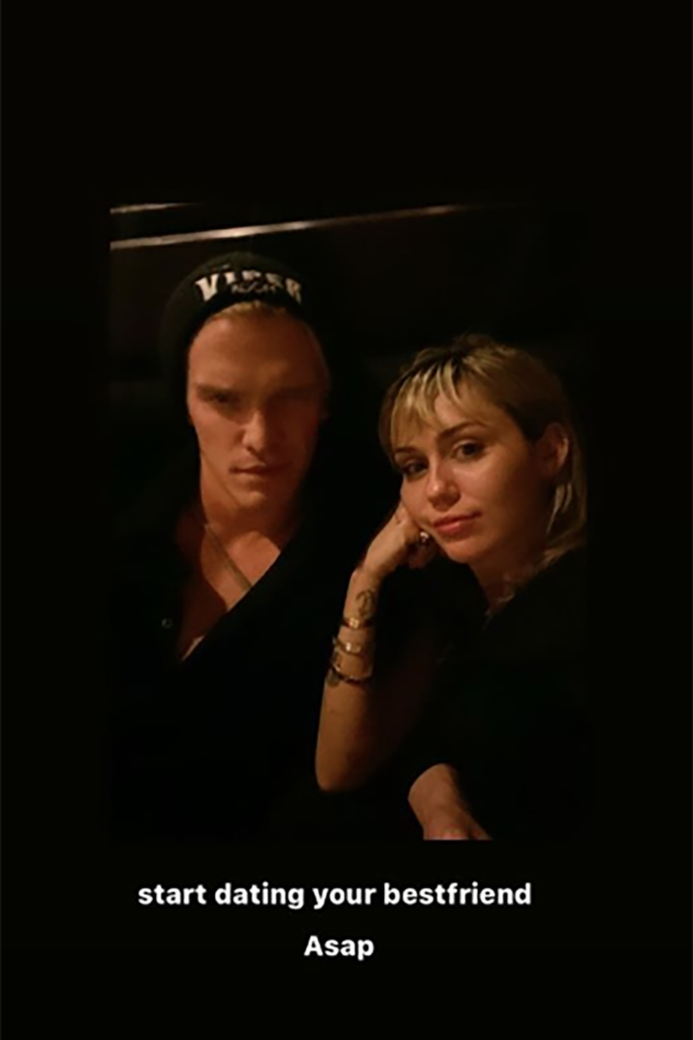 Miley Cyrus has shared dating advice on Instagram along with new pics ...