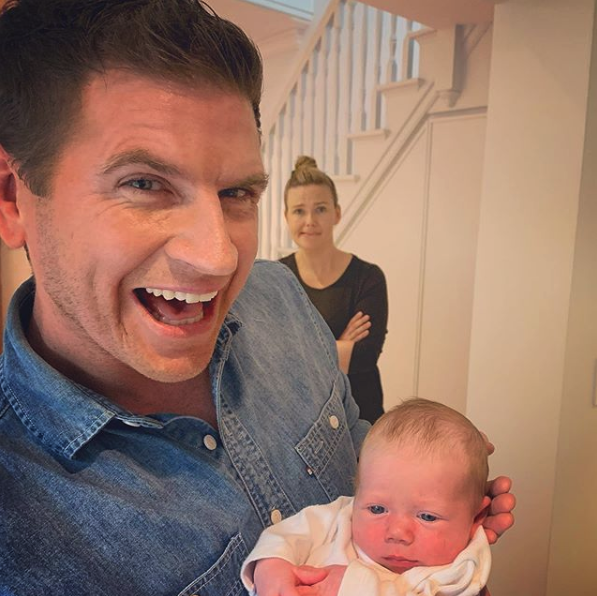 Sam Mac's sweet moment with Edwina Bartholomew's baby | New Idea