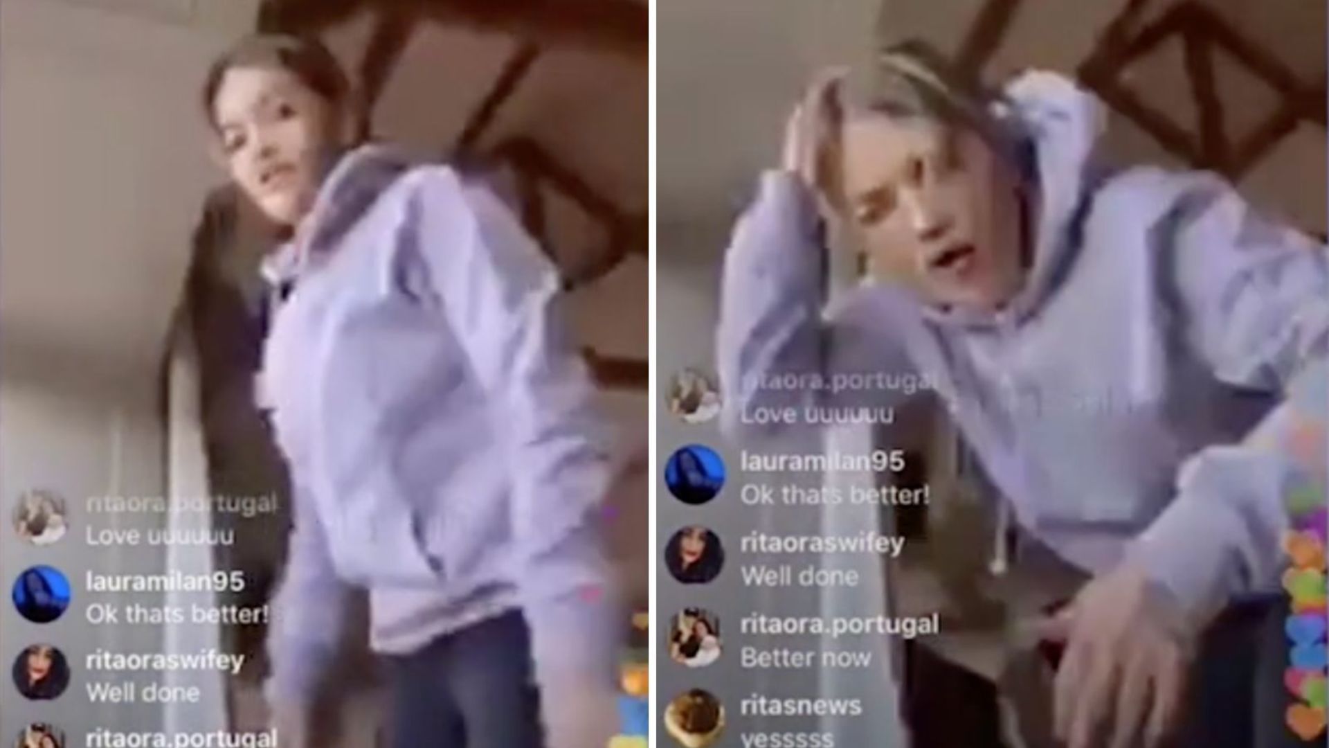 Rita Ora bangs her head doing jump squat on Instagram live | New Idea